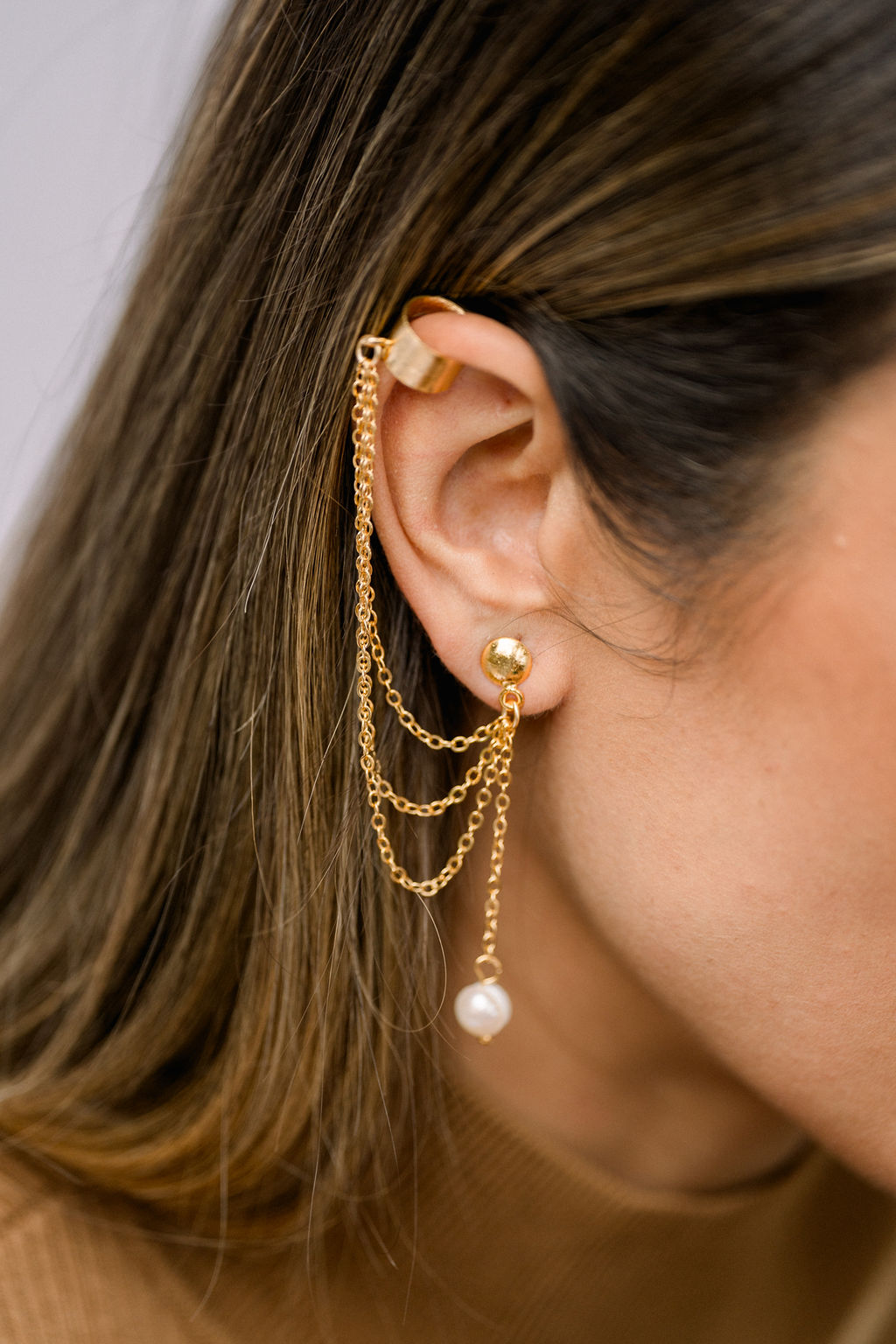 Kyra Earrings with Ear Cuff | Maracuyá Jewels